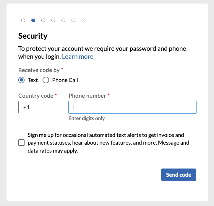 How your invited vendors set up their account