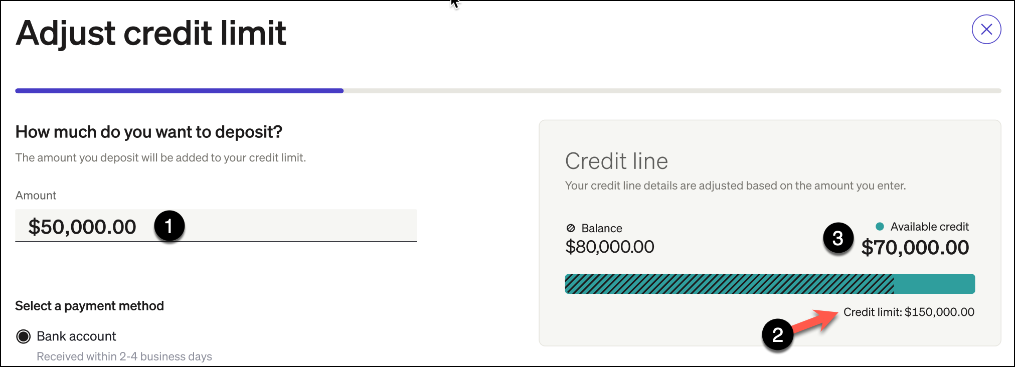 Adjust credit limit for BILL Divvy Reserve Card account