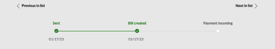Check incoming payment status